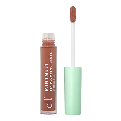 e.l.f. Mint Melt Lip Gloss, High-shine, Hydrating Lip Gloss, Plumps Lips & Creates Subtle, Buildable Color, Vegan & Cruelty-Free, Mint Chocolate