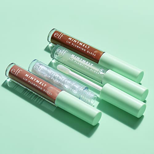 e.l.f. Mint Melt Lip Gloss, High-shine, Hydrating Lip Gloss, Plumps Lips & Creates Subtle, Buildable Color, Vegan & Cruelty-Free, Mint Chocolate