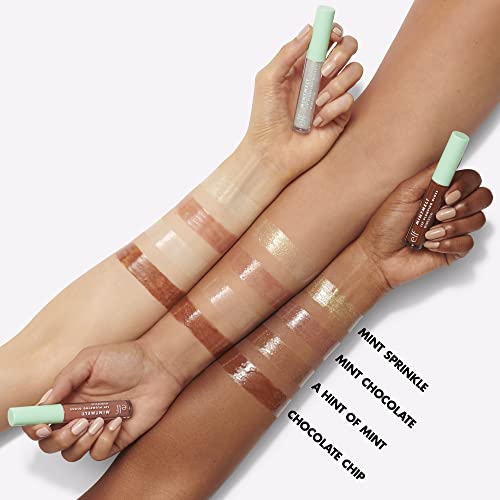 e.l.f. Mint Melt Lip Gloss, High-shine, Hydrating Lip Gloss, Plumps Lips & Creates Subtle, Buildable Color, Vegan & Cruelty-Free, Mint Chocolate