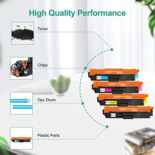 JMLCOLORS Compatible TN227 TN-227 Toner Cartridge Replacement for Brother TN223 TN227BK Work with MFC-L3770CDW MFC-L3750CDW HL-L3290CDW HL-L3270CDW HL-L3230CDW Printer (TN-227BK/C/M/Y High Yield)