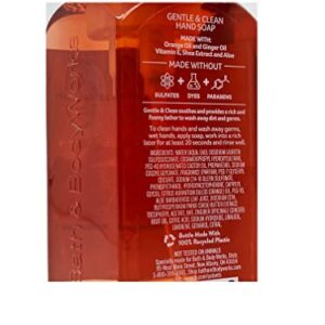 Bath and Body Works 2 Pack Aromatherapy Energy Orange Ginger Gentle Foaming Hand Soap 8.75 Ounce Dark Brown Bottle with Orange Band