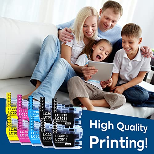 [Latest Version] LC3013 3011 ALLWORK Compatible Ink Cartridges Replacement for Brother LC3013 LC3011 Ink Cartridge Works with Brother MFC-J690DW MFC-J491DW MFC-J497DW MFC-J895DW Inkjet Printer 10-Pack