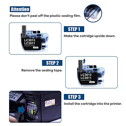 [Latest Version] LC3013 3011 ALLWORK Compatible Ink Cartridges Replacement for Brother LC3013 LC3011 Ink Cartridge Works with Brother MFC-J690DW MFC-J491DW MFC-J497DW MFC-J895DW Inkjet Printer 10-Pack