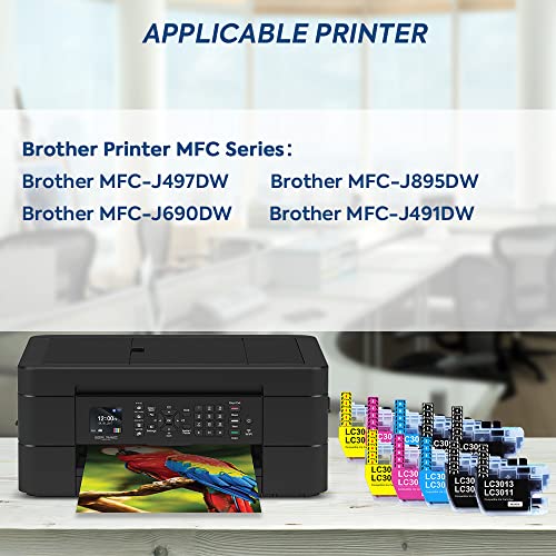 [Latest Version] LC3013 3011 ALLWORK Compatible Ink Cartridges Replacement for Brother LC3013 LC3011 Ink Cartridge Works with Brother MFC-J690DW MFC-J491DW MFC-J497DW MFC-J895DW Inkjet Printer 10-Pack