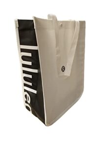 lululemon white with graphic print large reusable tote