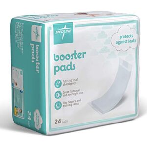 Medline Booster Pads with Adhesive, 192 Count, Baby Diaper Doubler for Overnight Use to Help Eliminate Leaks