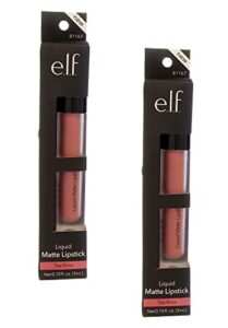 pack of 2 e.l.f. liquid matte lipstick, tea rose 81167