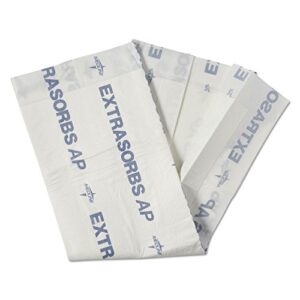 medline extrasorbs air-permeable disposable drypads, 30 x 36, white, 70/carton