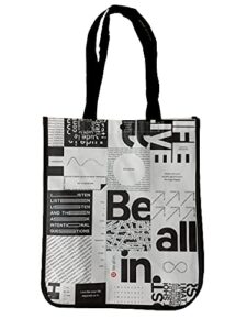 lululemon be all in white reusable shopper shopping tote bag large