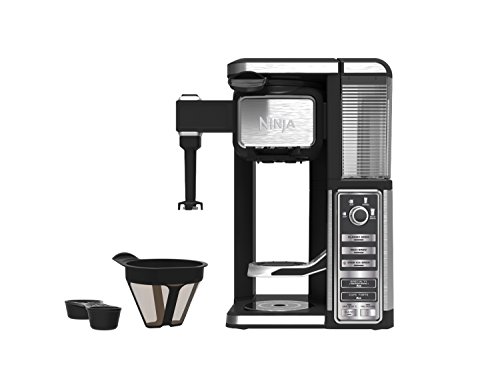 Ninja Single-Serve, Pod-Free Coffee Maker Bar with Hot and Iced Coffee, Auto-iQ, Built-In Milk Frother, 5 Brew Styles, and Water Reservoir (CF111)