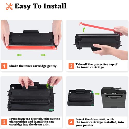 TONERNEEDS Compatible Brother TN450 Cartridge – Toner Replacement for TN-450 TN420 TN-420 to use with HL-2270DW HL 2280DW HL2230 2240 MFC-7360N MFC 7860DW DCP-7065DN IntelliFax 2840 (Black, 4 Pack)