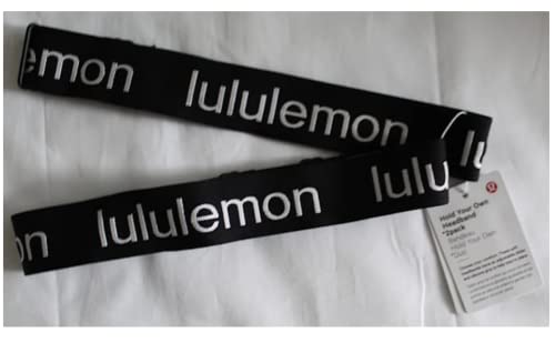 Lululemon Women's Hold Your Own Headband 2-Pack Headbands Athletica (White, Black Lululemon Branding)