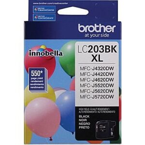 brother lc203bks original black ink,high-yield