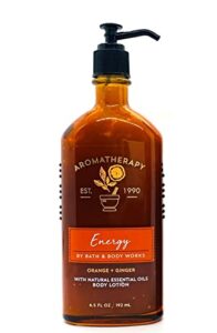 bath & body works aromatherapy energy – orange + ginger body lotion, 6.5 fl oz