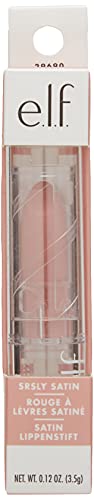 e.l.f. Srsly Satin Lipstick, Intense color Payoff & Silky Smooth Formula, Creme, 0.16 Oz (4.5g)