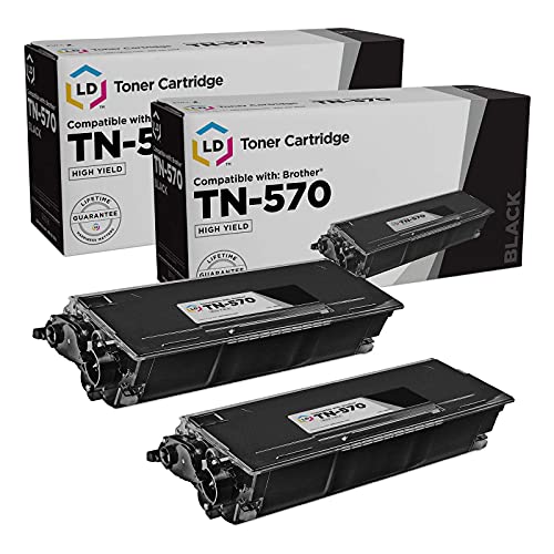 LD Products Compatible Toner Cartridge Replacement for Brother TN570 High Yield (Black, 2-Pack)