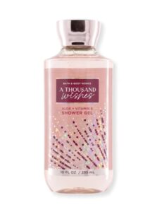 bath and body works a thousand wishes shea butter + vitamin e shower gel, 10 ounce