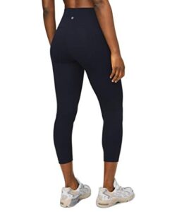 lululemon athletica wunder under high rise crop 23 inches yoga pants (true navy, 4)