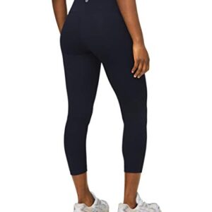 Lululemon Athletica Wunder Under High Rise Crop 23 inches Yoga Pants (True Navy, 4)