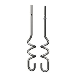 ninja xskdoughhk foodi dough hooks for power mixer system (ci100 series), stainless steel