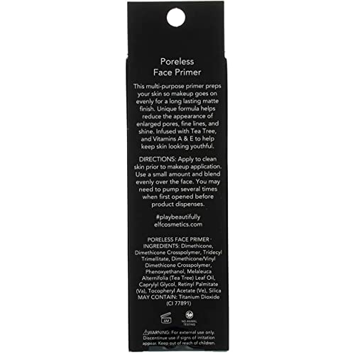 Poreless Face Primer - Clear by e.l.f. for Women - 0.47 oz Primer - (Pack of 2)