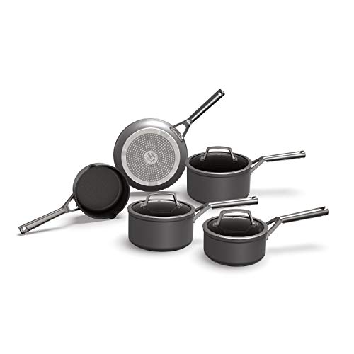 Ninja Foodi ZEROSTICK 5-Piece Pan Set, [C35000UK]Hard Anodised Aluminium, Non-Stick, Induction Compatible, Dishwasher Safe