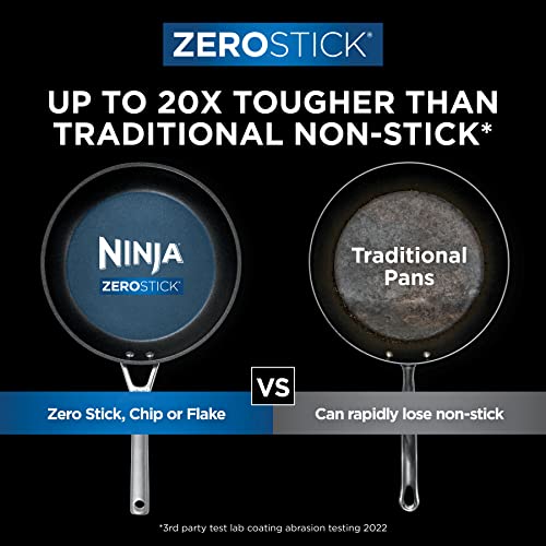 Ninja Foodi ZEROSTICK 5-Piece Pan Set, [C35000UK]Hard Anodised Aluminium, Non-Stick, Induction Compatible, Dishwasher Safe