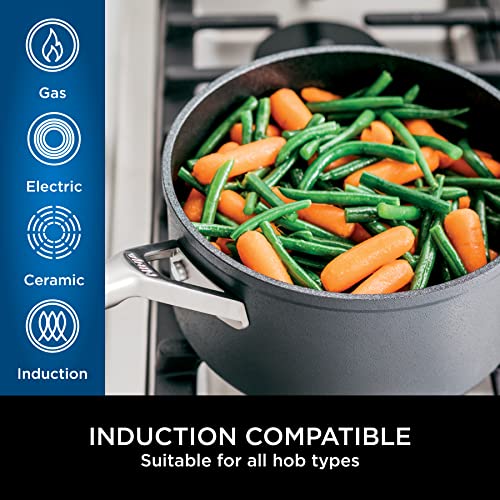 Ninja Foodi ZEROSTICK 5-Piece Pan Set, [C35000UK]Hard Anodised Aluminium, Non-Stick, Induction Compatible, Dishwasher Safe