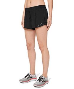 lululemon athletica hotty hot short low-rise 4 inch long (black, 0, numeric_0)