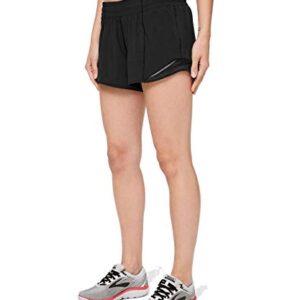 Lululemon Athletica Hotty Hot Short Low-Rise 4 inch Long (Black, 0, Numeric_0)