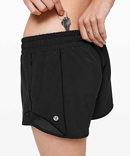 Lululemon Athletica Hotty Hot Short Low-Rise 4 inch Long (Black, 0, Numeric_0)