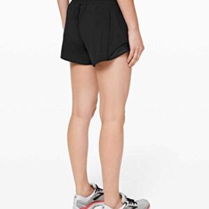 Lululemon Athletica Hotty Hot Short Low-Rise 4 inch Long (Black, 0, Numeric_0)