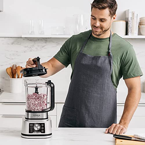 Ninja CO351B Foodi Power Pitcher 4in1 Smoothie Bowl Maker Crushing Blender Dough Mixer Food Processor 1400WP smartTORQUE 6 Auto-iQ presets, with a Stainless Silver Finish SS201 (Renewed)