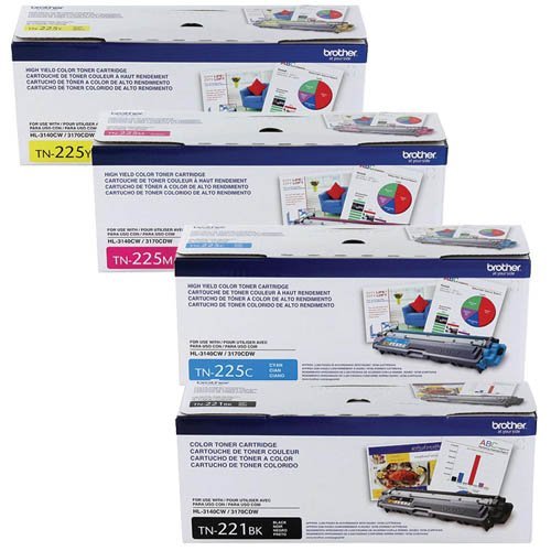 Brother HL-3180CDW Standard and High Yield Toner Cartridge Set