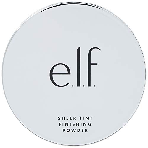 e.l.f, Beautifully Bare Sheer Tint Finishing Powder, Mattifying, Silky, Light Coverage, Long Lasting, Controls Shine, Creates a Flawless Face, Medium/Dark, All-Day Wear, 0.33 Oz