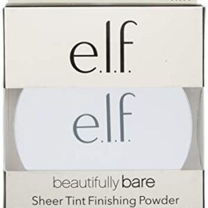 e.l.f, Beautifully Bare Sheer Tint Finishing Powder, Mattifying, Silky, Light Coverage, Long Lasting, Controls Shine, Creates a Flawless Face, Medium/Dark, All-Day Wear, 0.33 Oz