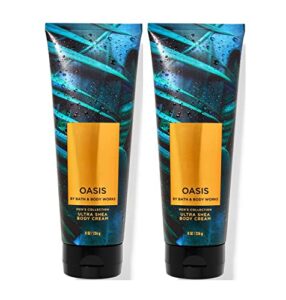 bath and body works oasis 2 pack men’s collection ultra shea body cream 8 oz (oasis)