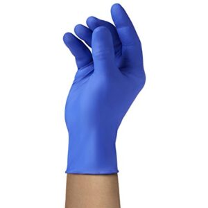 Medline FitGuard Touch Nitrile Exam Gloves, Powder-Free, 9.5" Length, Large, Blue, 100 Count (Pack of 10)