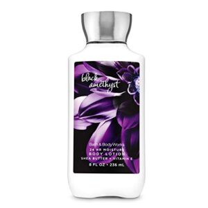 bath and body works black amethyst 24 hour moisture super smooth body lotion with shea butter, coconut oil and vitamin e 8 fl oz / 236 ml