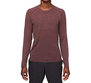 lululemon mens metal vent tech long sleeve shirt (smoky red/red dust, xxl)