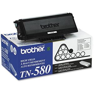 brother tn580 oem toner: black yields 7,000 pages