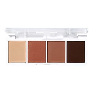 e.l.f. bite-size eyeshadow, ultra-pigmented eye makeup quad, 4 matte & shimmer shades, creamy & blendable powder, i love you a latte, 0.12 oz