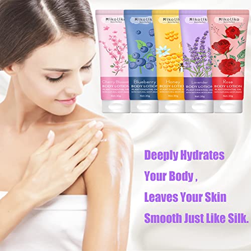 20 Pack Bulk Body Lotion Gift Set, Travel Size Lotion Sets Natural Body Moisturizer with Shea Butter, Body Cream for Women, Birthday Christmas Valentines Gifts Set for Her Girlfriend Mom Wife