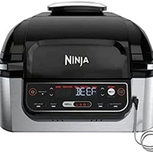 Ninja Foodi 5-in-1 Indoor Grill with Integrated Smart Probe, 3.9 L (4 qt.) Air Fryer