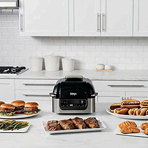 Ninja Foodi 5-in-1 Indoor Grill with Integrated Smart Probe, 3.9 L (4 qt.) Air Fryer