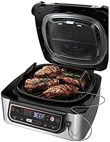 Ninja Foodi 5-in-1 Indoor Grill with Integrated Smart Probe, 3.9 L (4 qt.) Air Fryer