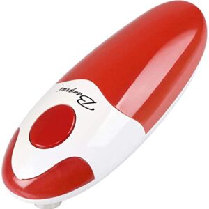 BangRui Smooth Soft Edge Electric Can Opener with One-Button Start and One-Button Manual Stop (Red)