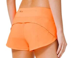 lululemon athletica speed up short (2.5, highlight orange, numeric_6)