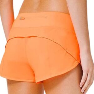 Lululemon Athletica Speed Up Short (2.5, Highlight Orange, Numeric_6)