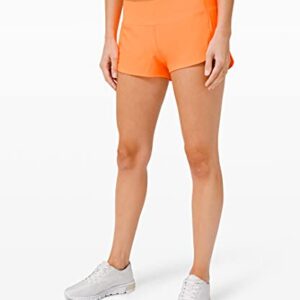 Lululemon Athletica Speed Up Short (2.5, Highlight Orange, Numeric_6)